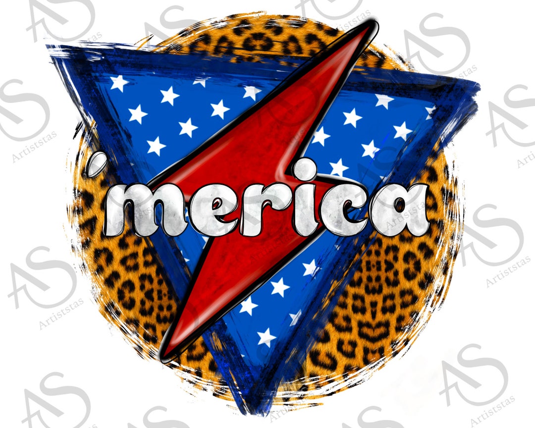 Merica Leopard Background Png Design, American Sublimation Png, Merica ...