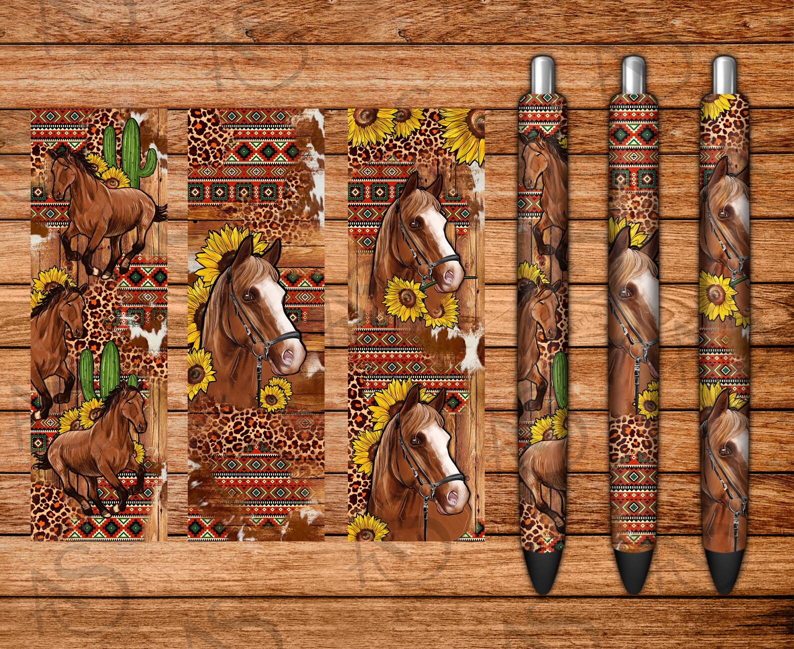 Horse Pen Wraps Png Western Pen Wraps Png Sunflower Pen Wrap | Etsy