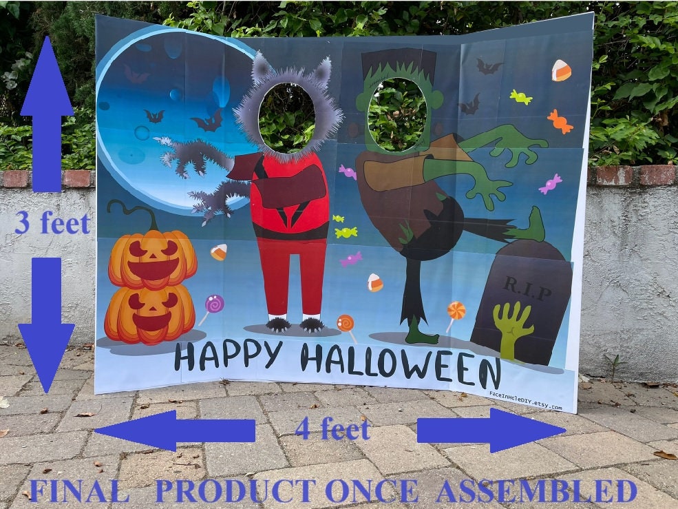 Halloween Photobooth Prop, Face in the Hole Board Cutout. ONE Digital ...