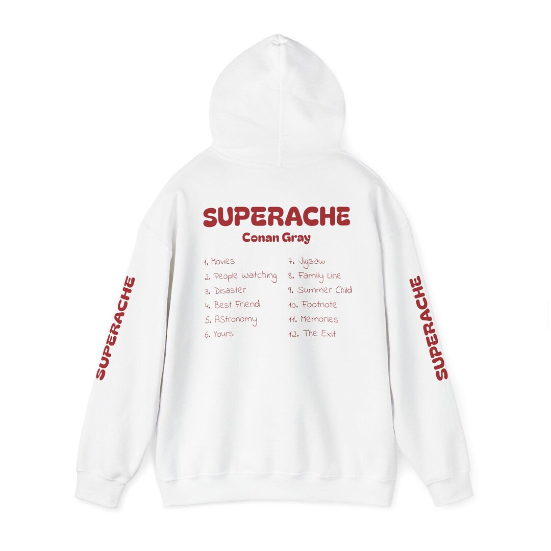 Conan Gray Tracklist Hoodie, Sweatshirt, Music Lover, Gift, Superache ...