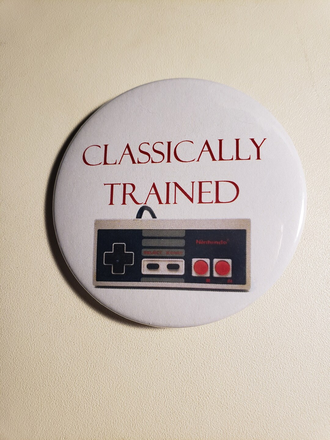 Nintendo Classically Trained Pin Button - Etsy