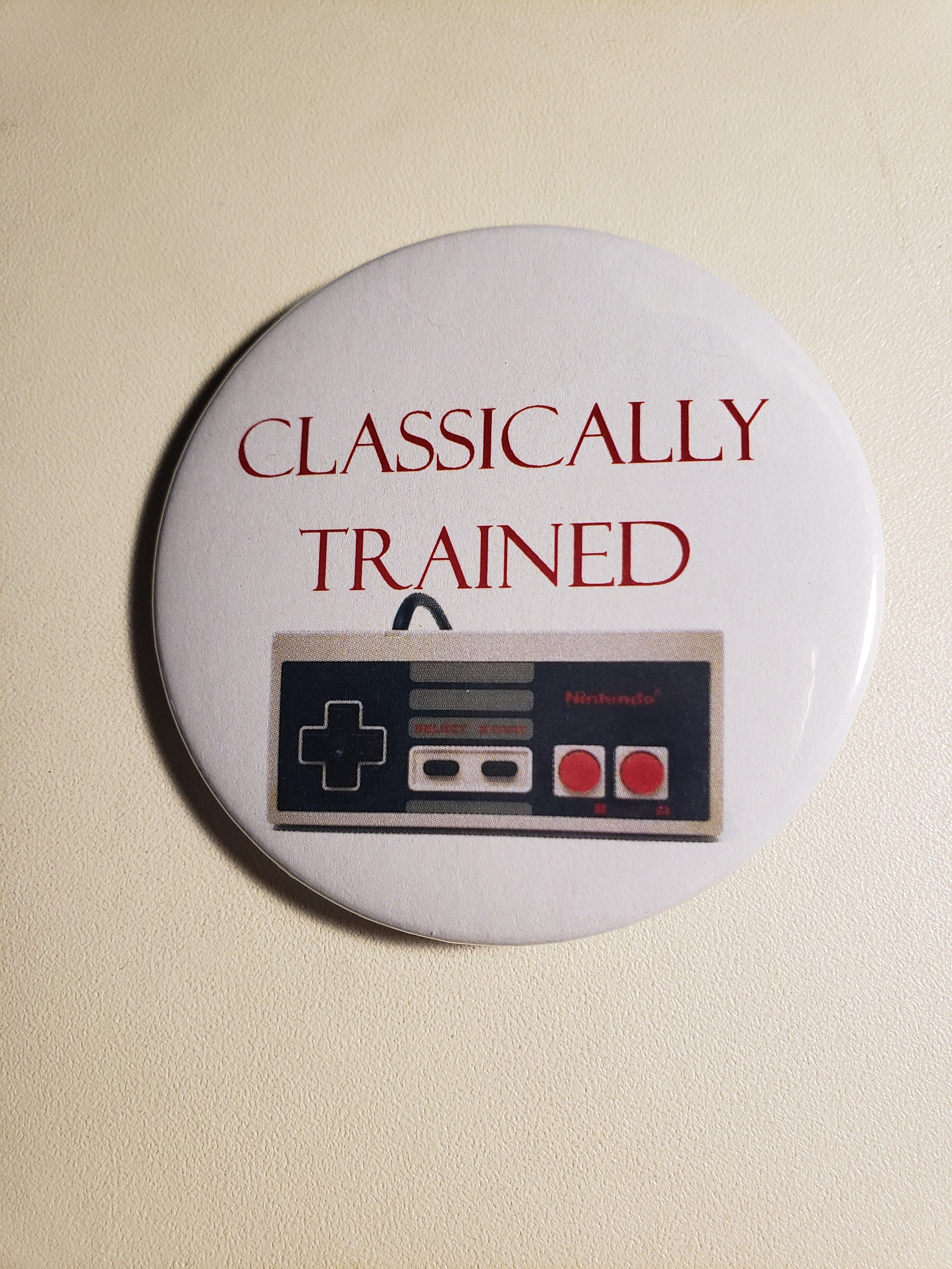 Nintendo Classically Trained Pin Button - Etsy
