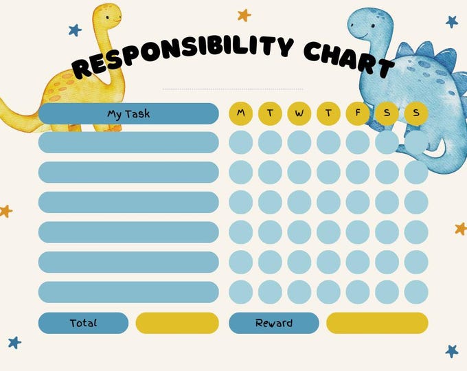 Responsibility Chart for Kids - Etsy Canada