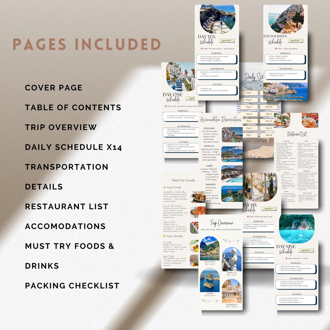Ultimate Digital Travel Planner | Italy Travel Itinerary Template ...