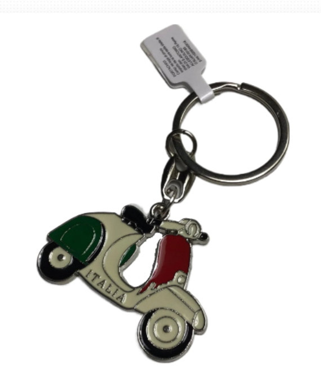 Italia Vespa Keychain, White, Silver - Etsy