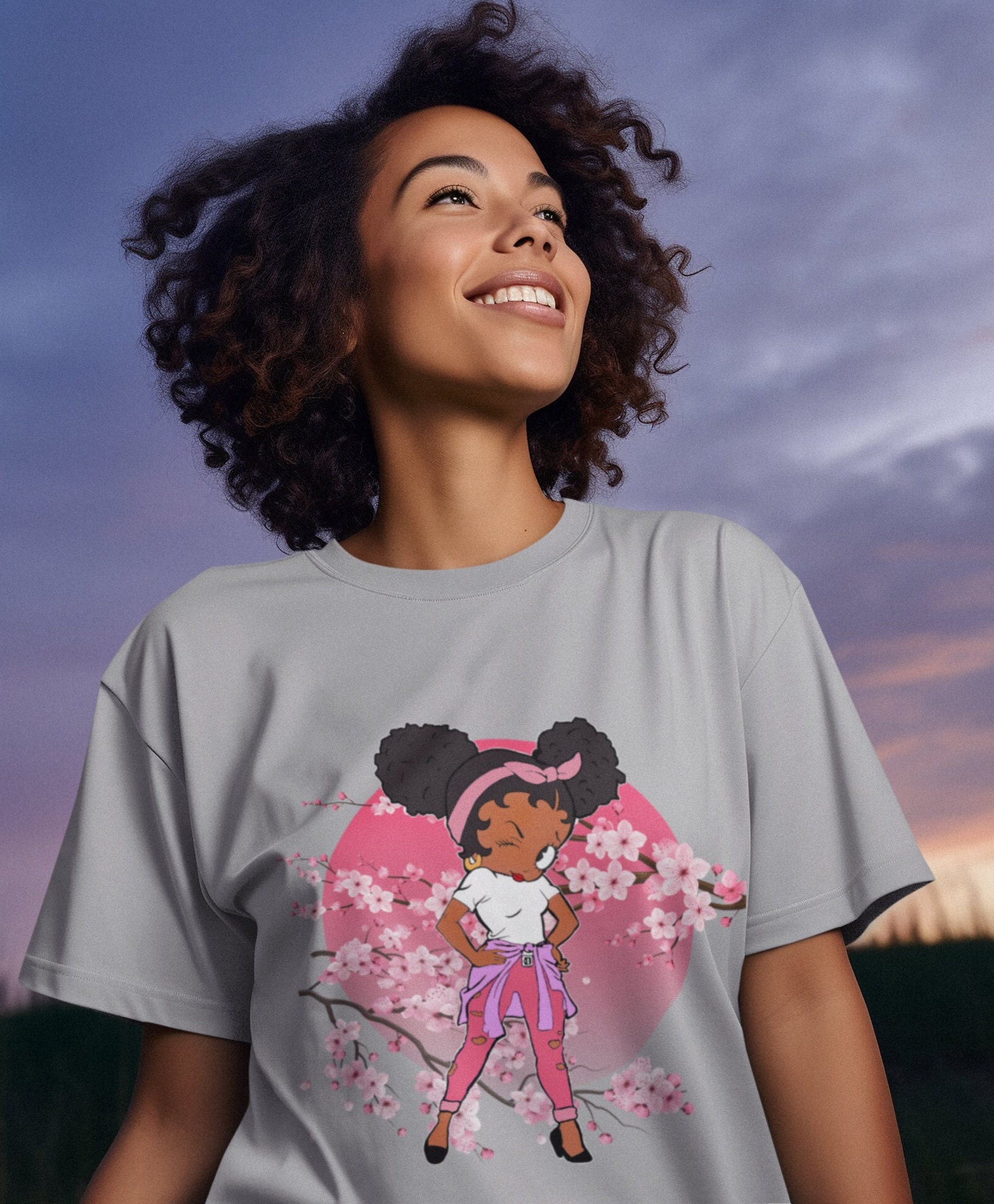 Betty Boop's Charm With Cherry Blossom Bliss T Shirt Gift for Her ...