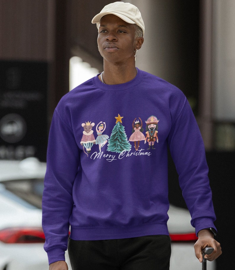 Nutcracker Sugar Plum Fairy and Cavalier Mistletoe T Sweatshirt ...