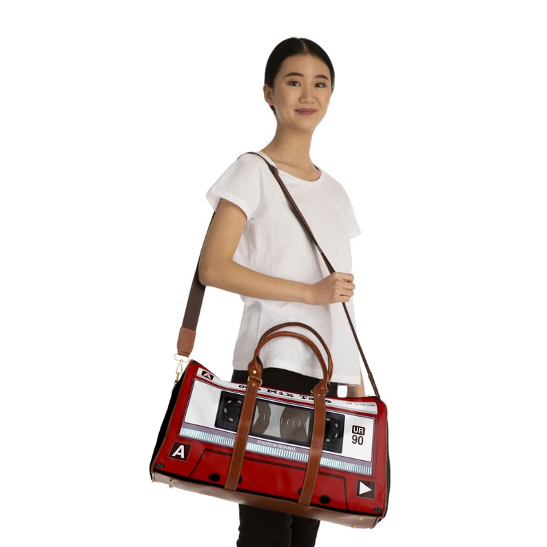 Red 80's Retro Metro Vintage Cassette Tape Deck Travel Bag,music ...