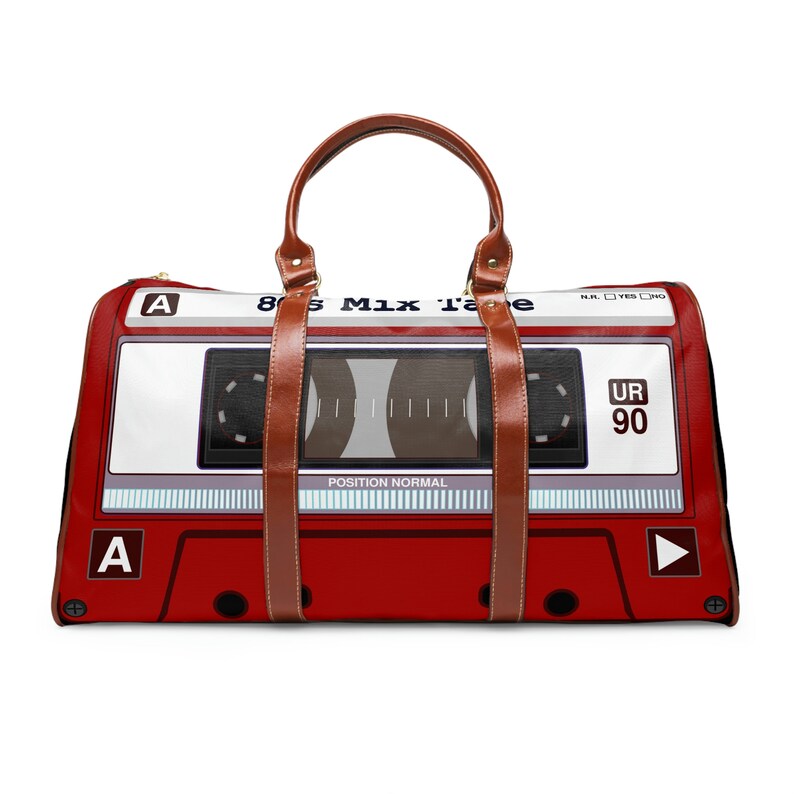 Red 80's Retro Metro Vintage Cassette Tape Deck Travel Bag,music ...