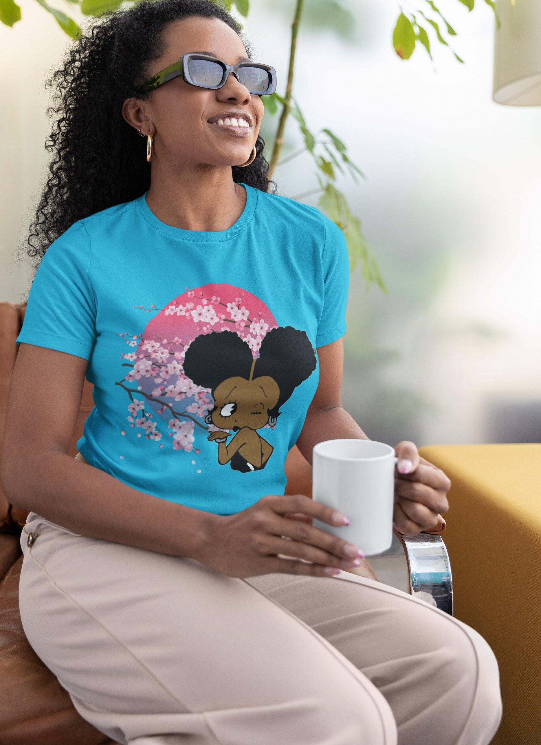 Spring Radiance: Betty Boop Among Cherry Blossoms T Shirt Gift for Her ...