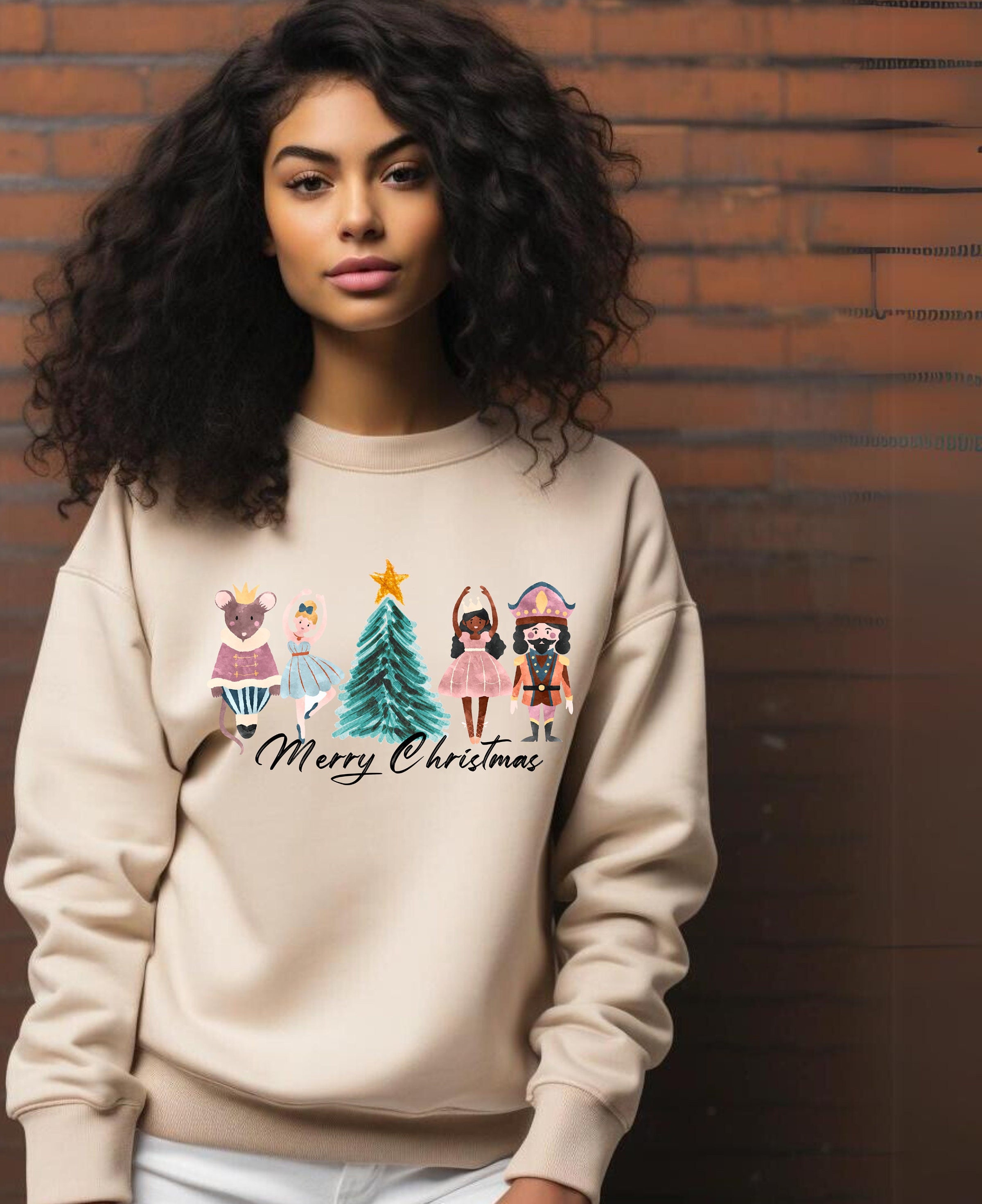 Nutcracker Sugar Plum Fairy and Cavalier Mistletoe T Sweatshirt ...
