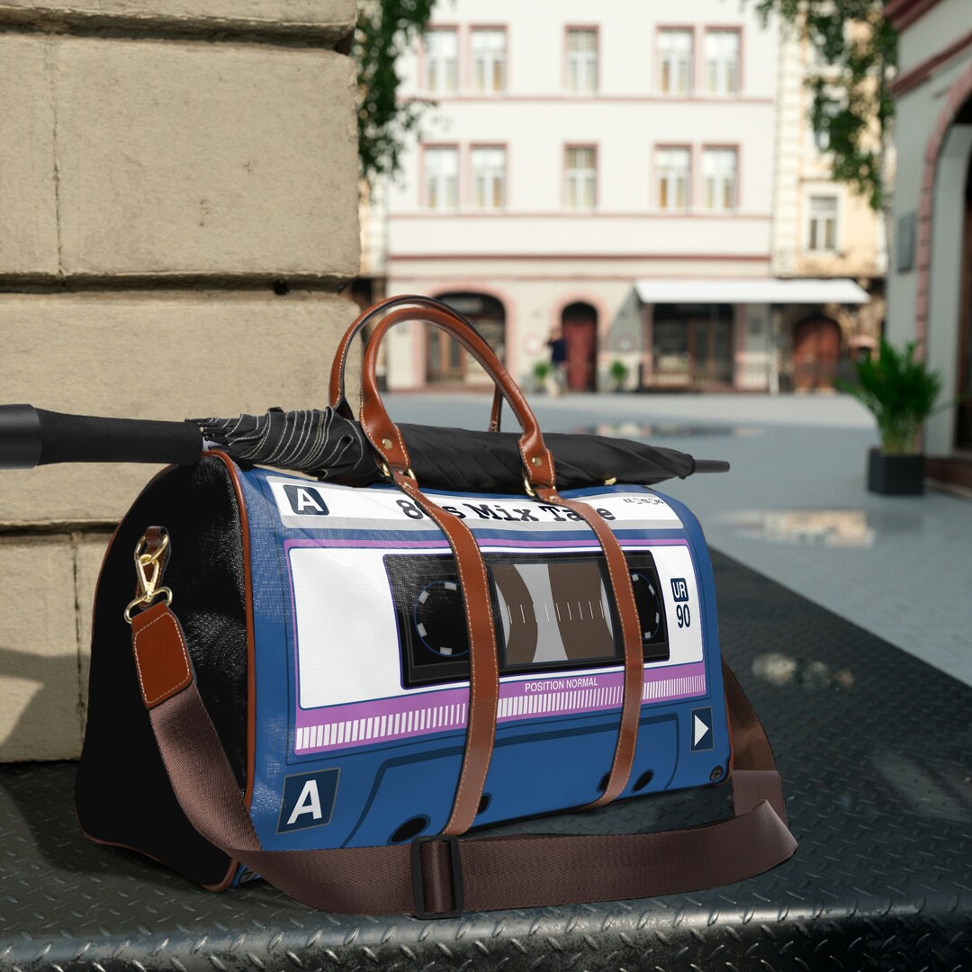 Blue 80's Retro Metro Vintage Cassette Tape Deck Travel Bag,music ...