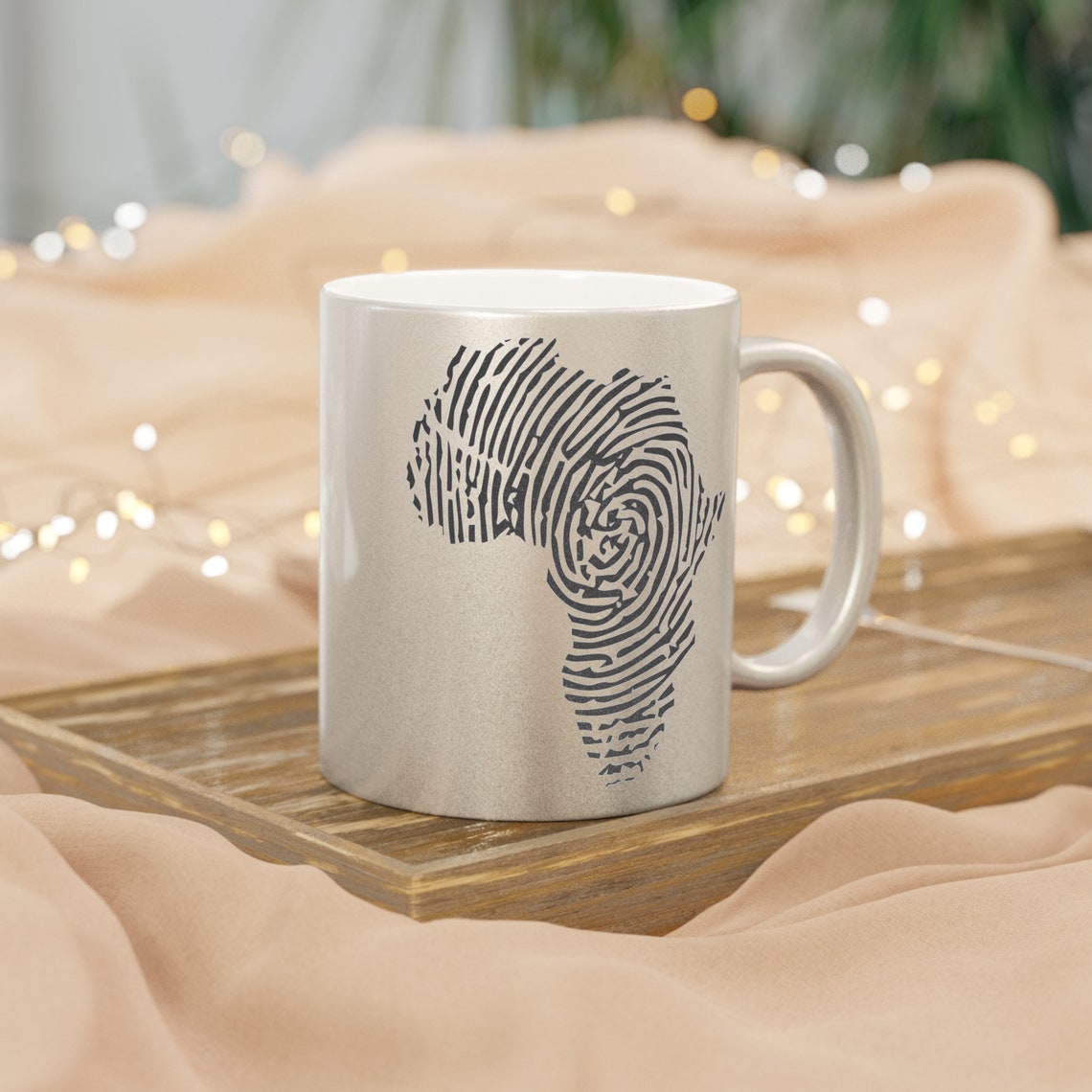Africa Metallic Mug, Africa Gift, Africa Gold or Silver Mug, Love of ...