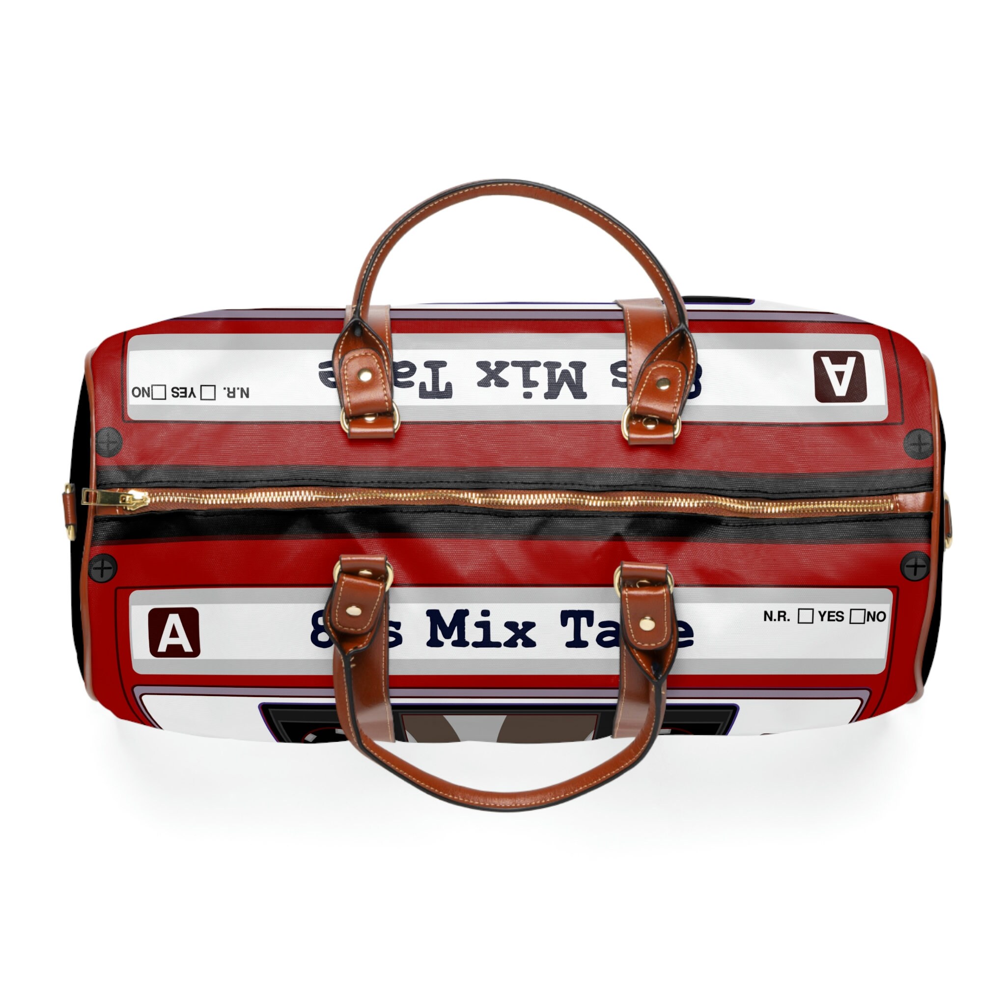 Red 80's Retro Metro Vintage Cassette Tape Deck Travel Bag,music ...
