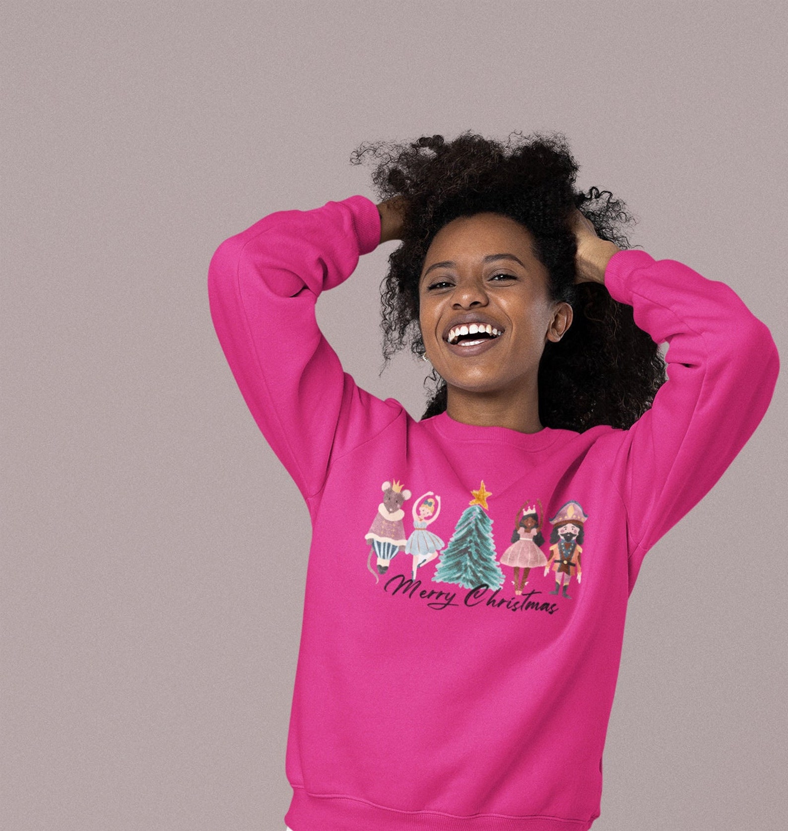 Nutcracker Sugar Plum Fairy and Cavalier Mistletoe T Sweatshirt ...