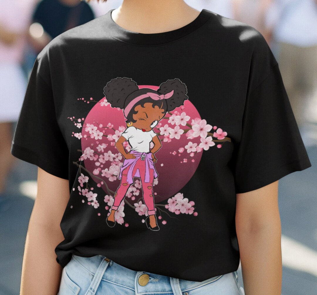 Betty Boop's Charm With Cherry Blossom Bliss T Shirt Gift for Her ...