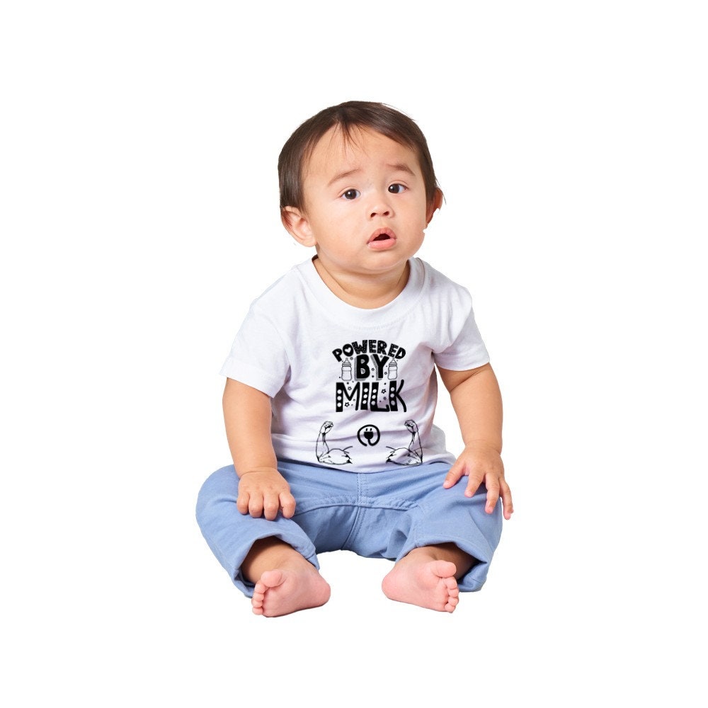 Powered by Milk Muscle Baby, Classic Baby Crewneck T-shirt - Etsy