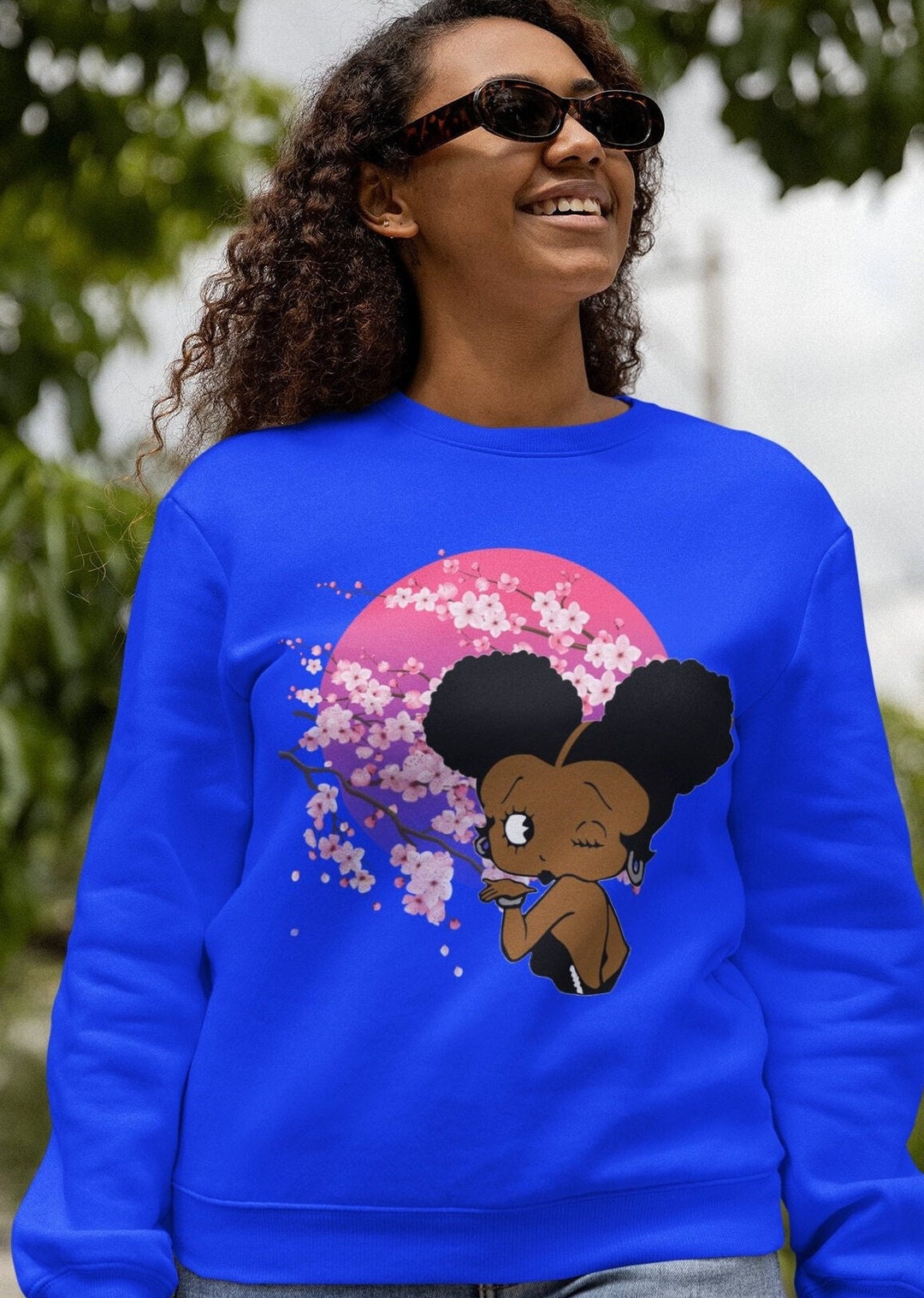 Spring Radiance Betty Boop Among Cherry Blossoms Sweatshirt| Gift for ...