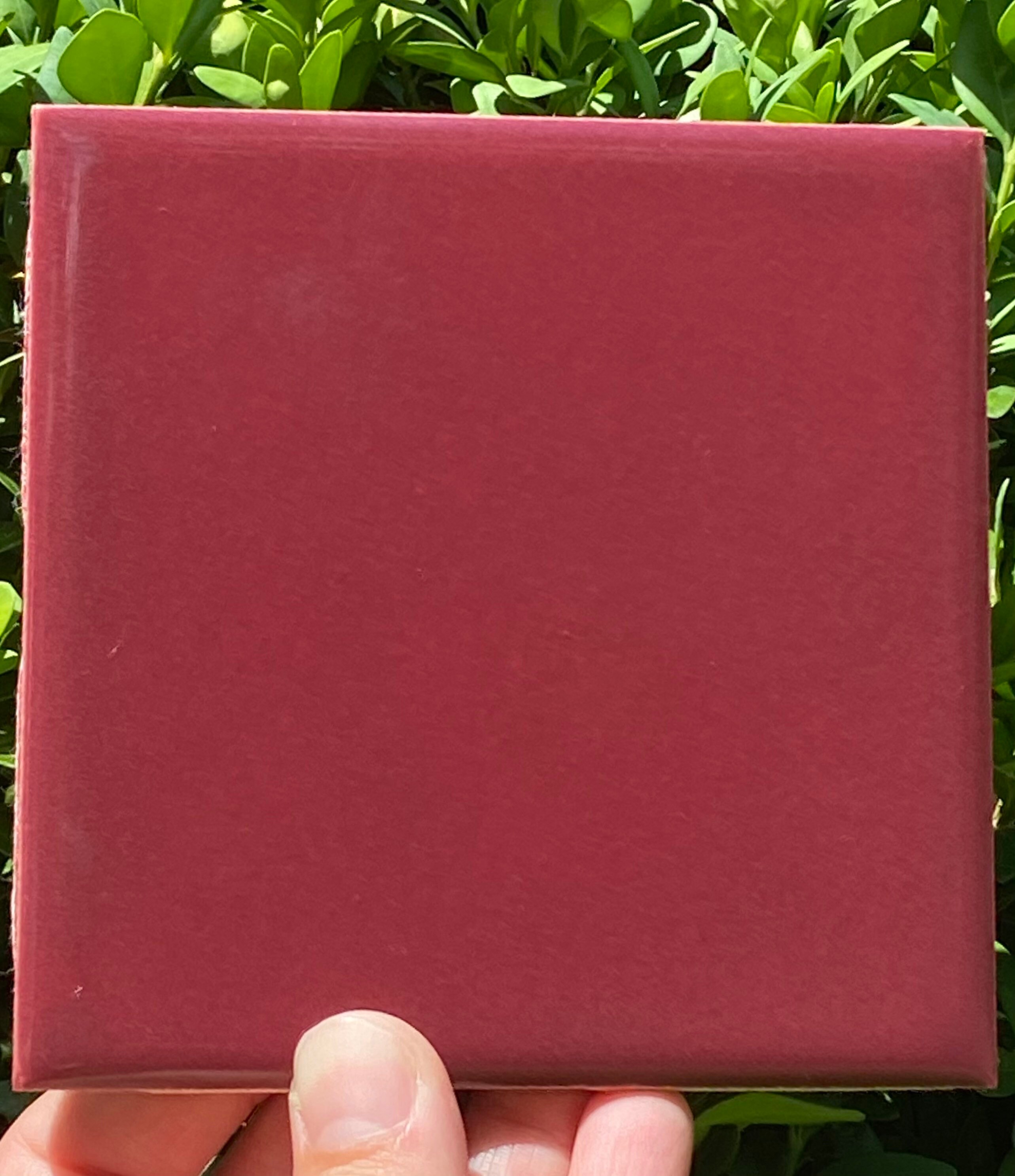 Vintage Glossy Maroon 4.25 in Stylon Ceramic Tile | Etsy
