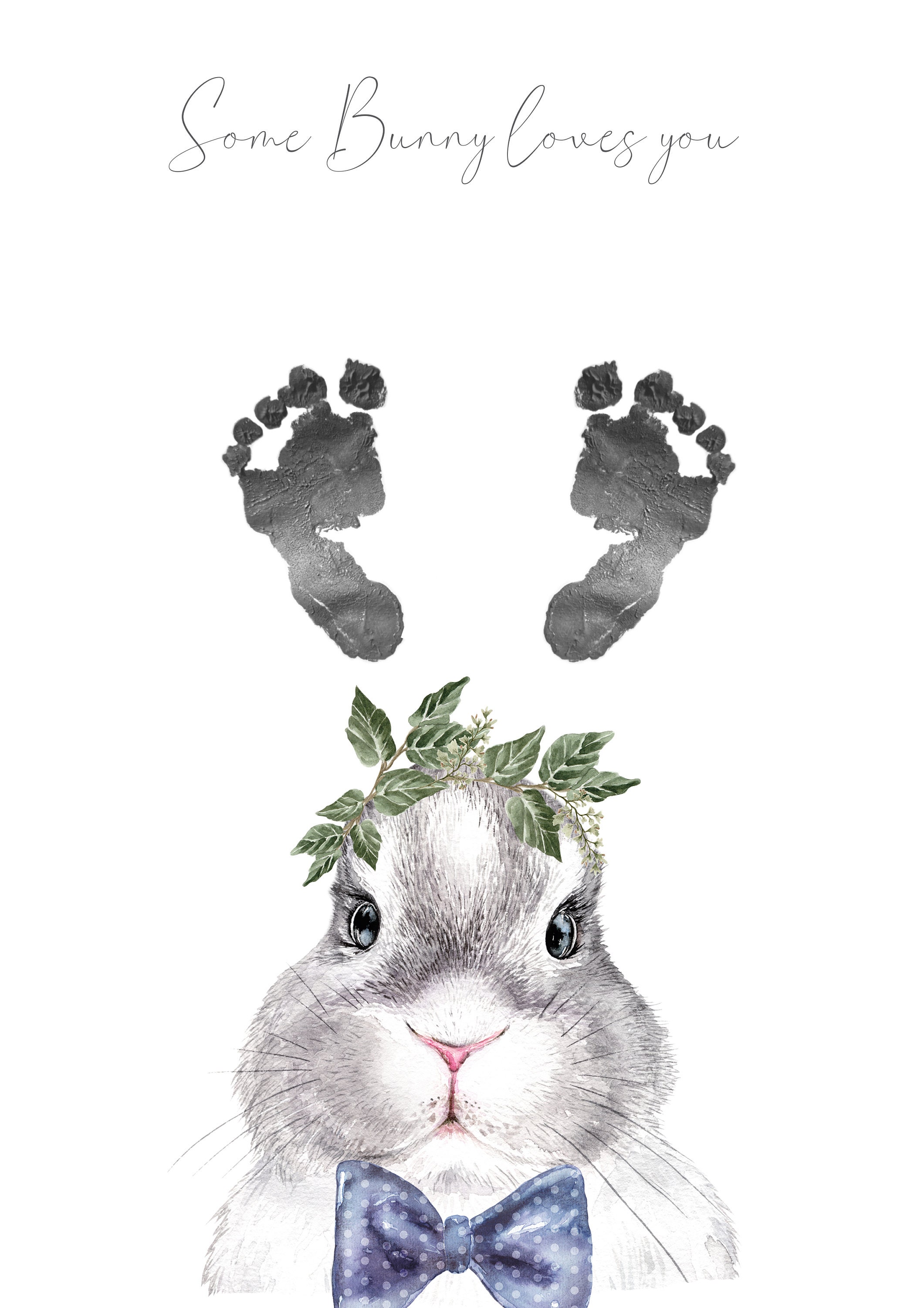 Easter Printable Footprint Bunny Ear Template Easter Bunny Easter Gift ...