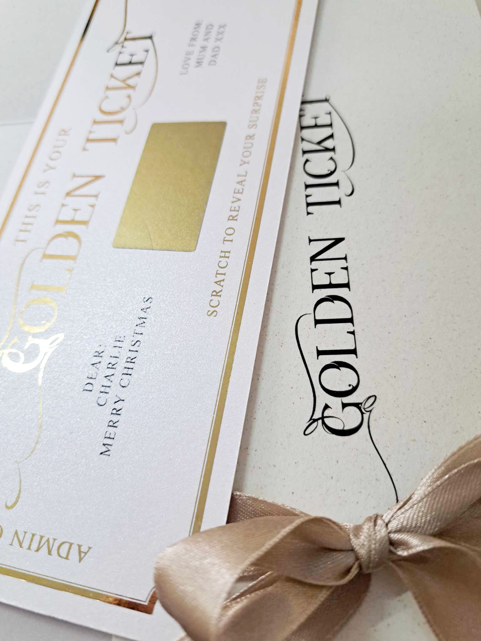 Golden Ticket Scratch Card Surprise Reveal Scratch off Panel Concert ...