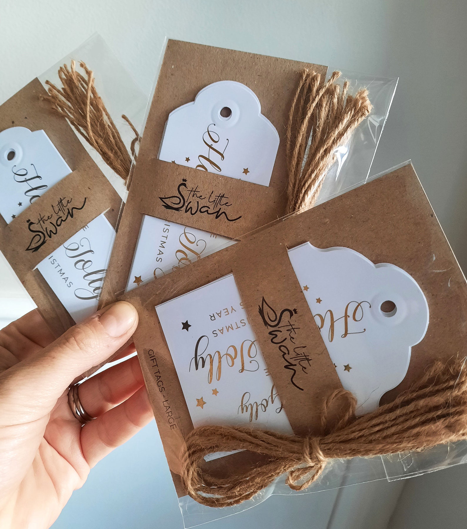 Holly Jolly Christmas Gift Tags 3 Sizes Available Gold - Etsy