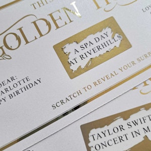 Golden Ticket - Scratch Card - Surprise Reveal - Scratch off Panel ...