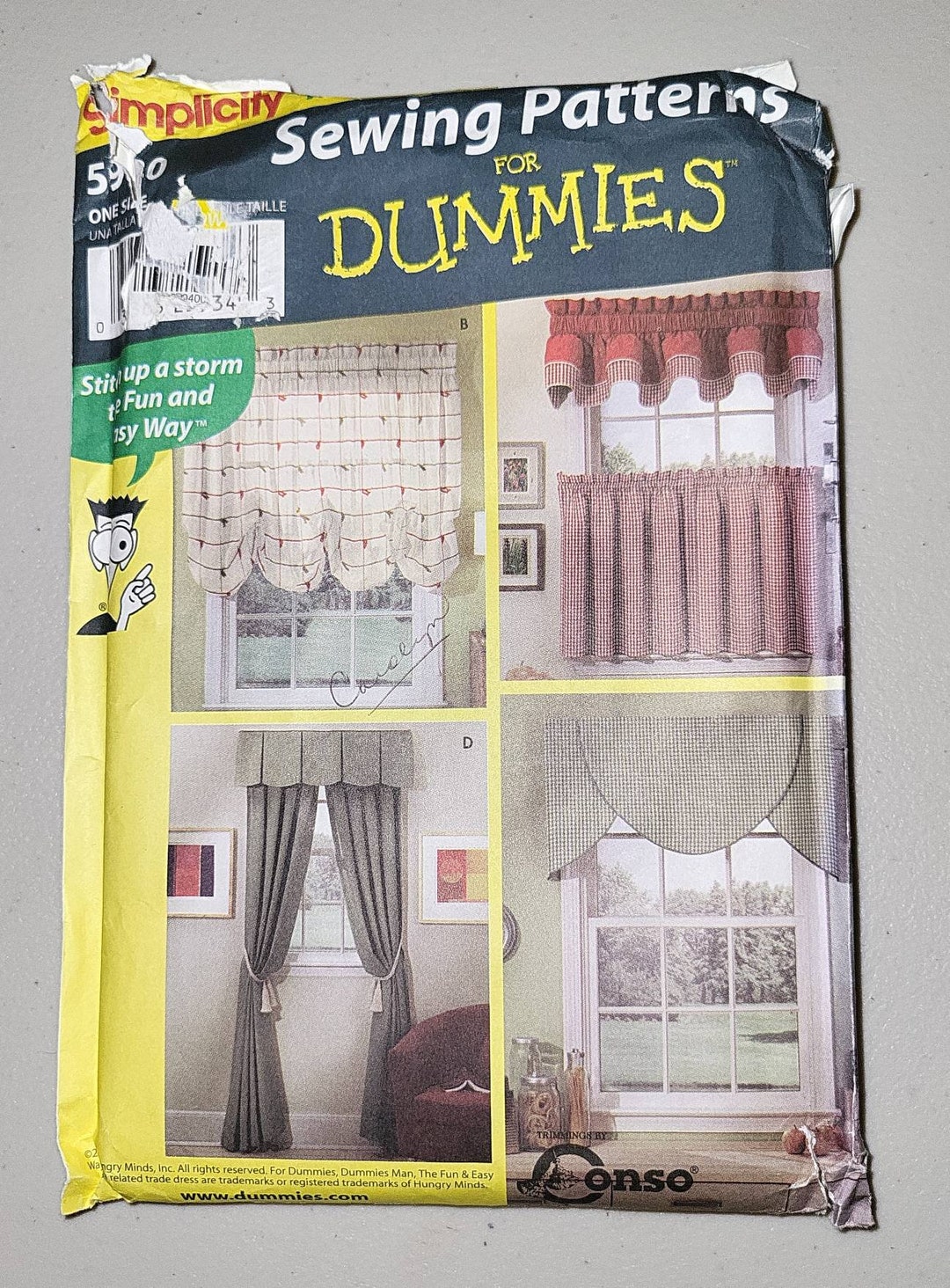 Simplicity Sewing Patterns for Dummies 5980 Window Treatments - Etsy