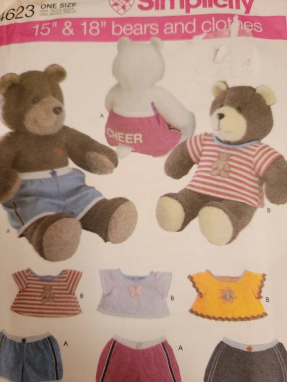 Simplicity 4623 Bears and Clothes - Etsy
