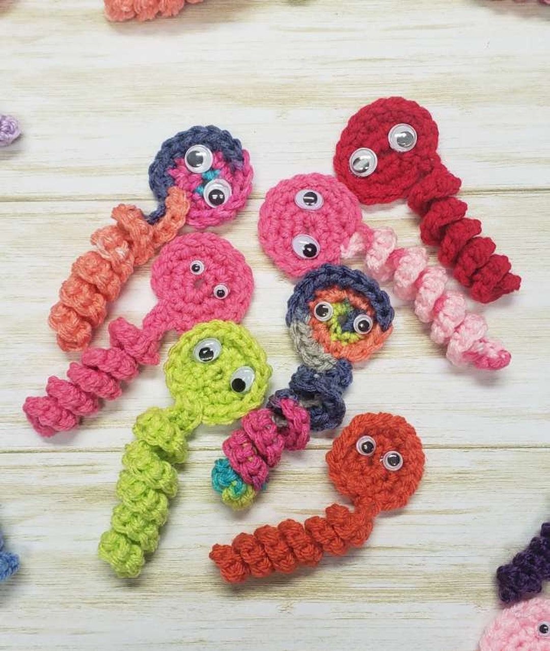 Googly Eyes Worry Worms Set of 5 - Etsy