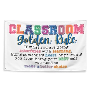 Classroom Golden Rule Banner | Behavior Reminder Teacher Sign ...