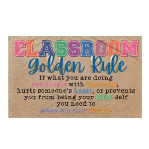 Classroom Golden Rule Banner | Behavior Reminder Teacher Sign ...