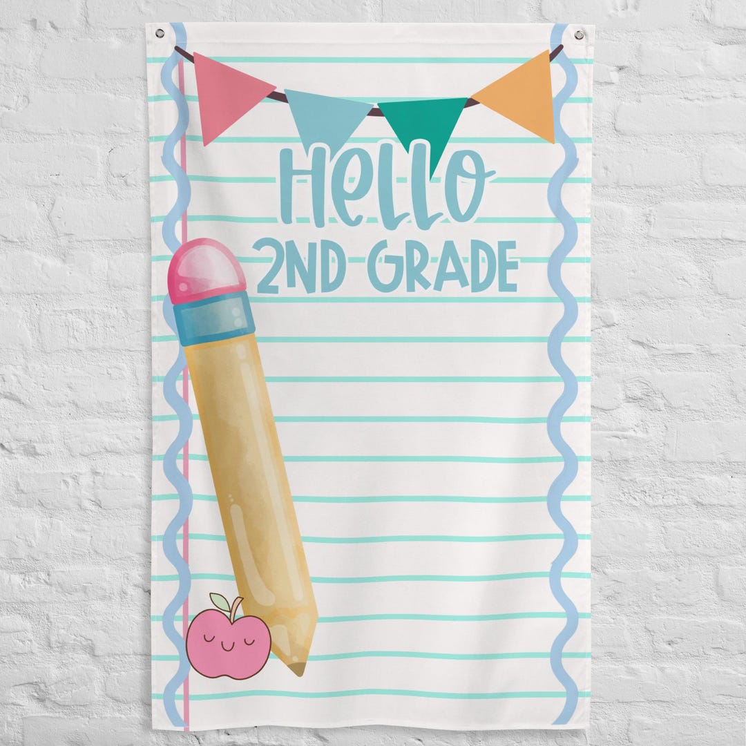 Custom Grade Level Banner, Personalized Back to School Photo Backdrop ...