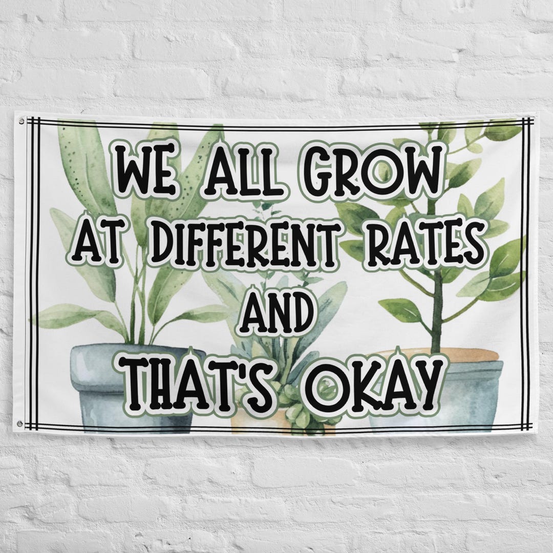 Growth Mindset Classroom Banner, Plant Theme Classroom Decor, We All ...