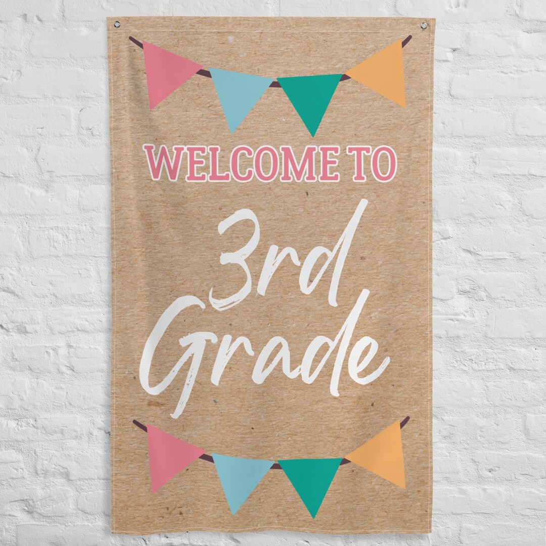 Custom Grade Level Banner, Kraft Paper Style Classroom Decor ...