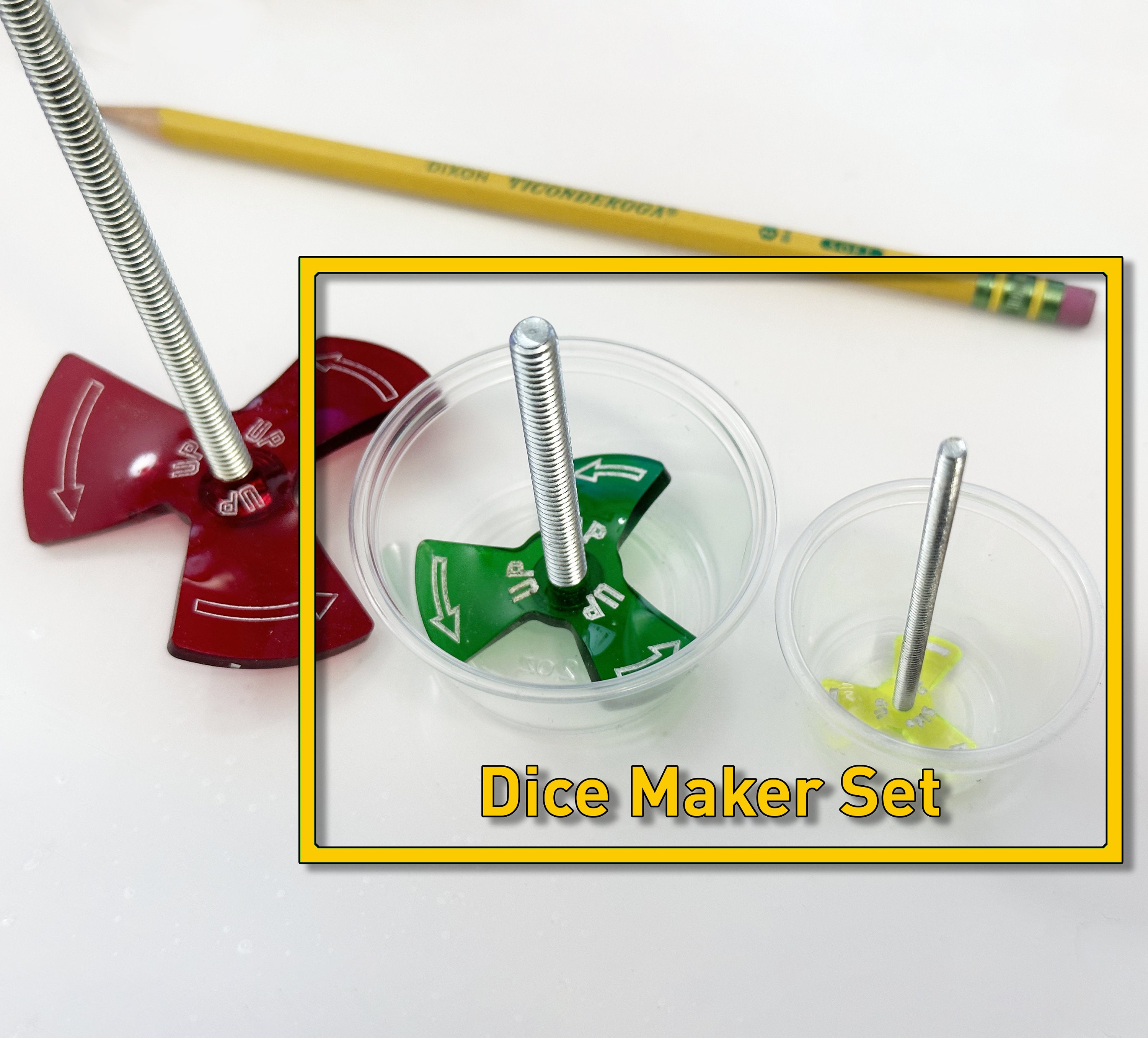 Epoxy Resin Mixer Set Dice Maker Resin & Silicone Mixing Tool Perfect ...