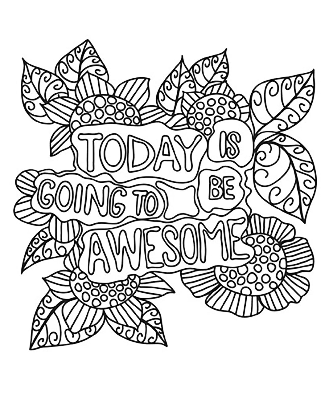 Inspirational Coloring Pages - Etsy