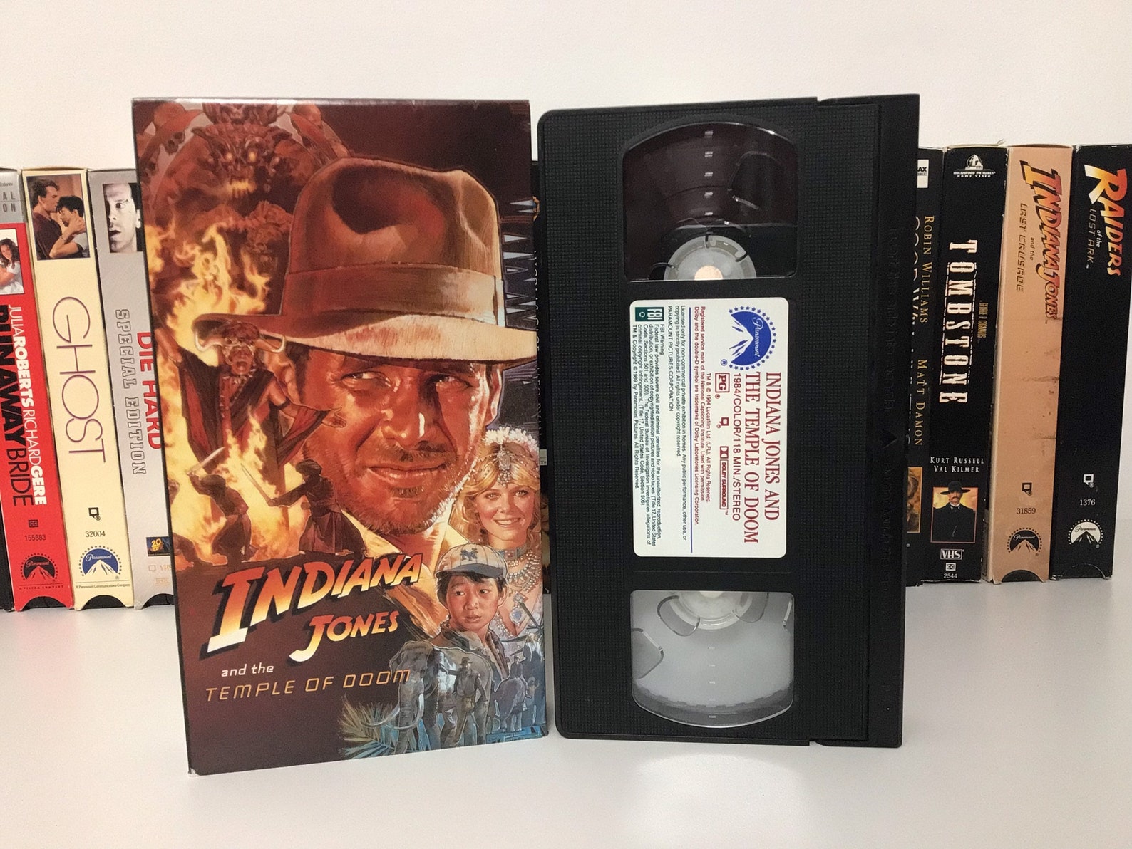 Indiana Jones and the temple of Doom VHS Video Cassette Tape | Etsy