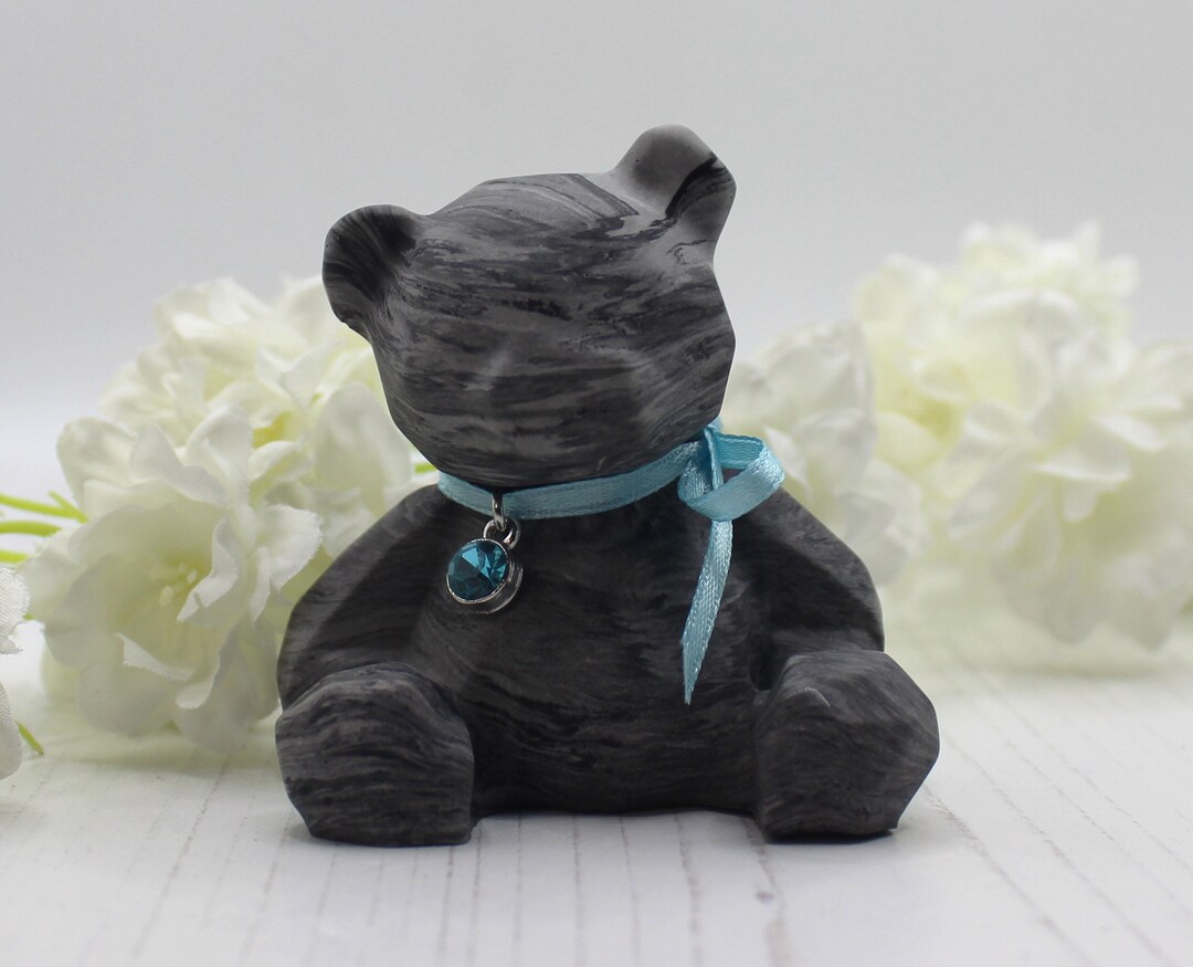 Birthstone Bear, March Bear, Birth Month Bear, Grey Bear, Bear Gift ...