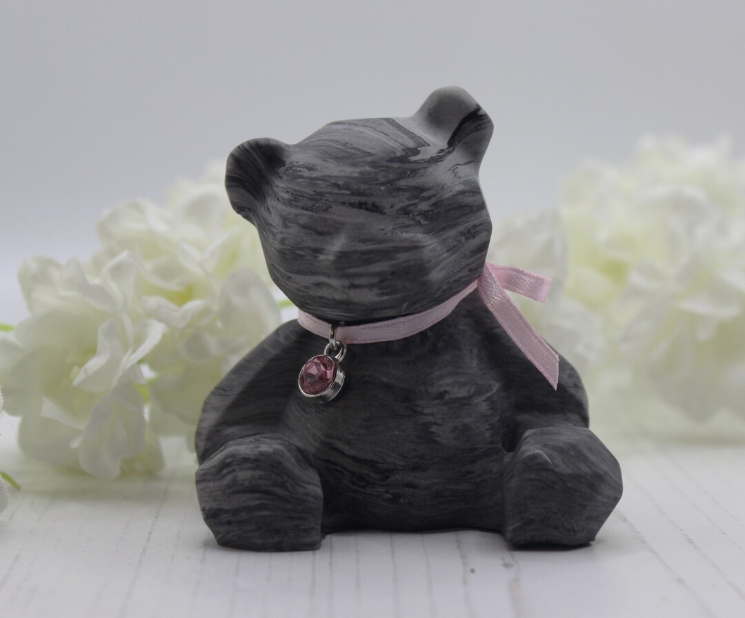 Birthstone Bear, June Bear, Birth Month Bear, Grey Bear, Bear Gift, Bear Ornament, Unique Bear ...