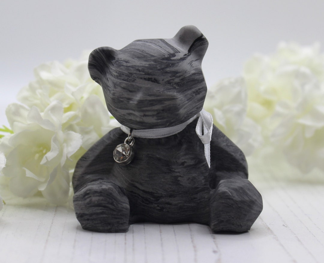Birthstone Bear, April Bear, Birth Month Bear, Grey Bear, Bear Gift ...