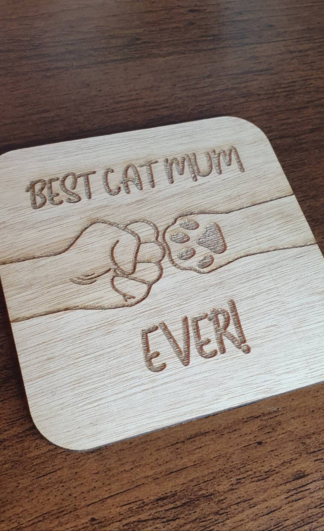 Best Cat Mum Ever Coaster. Funny Gift Perfect for Mothers Day ...