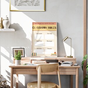 Classroom Roles Poster Digital Download Classroom Wall Art Roles for ...