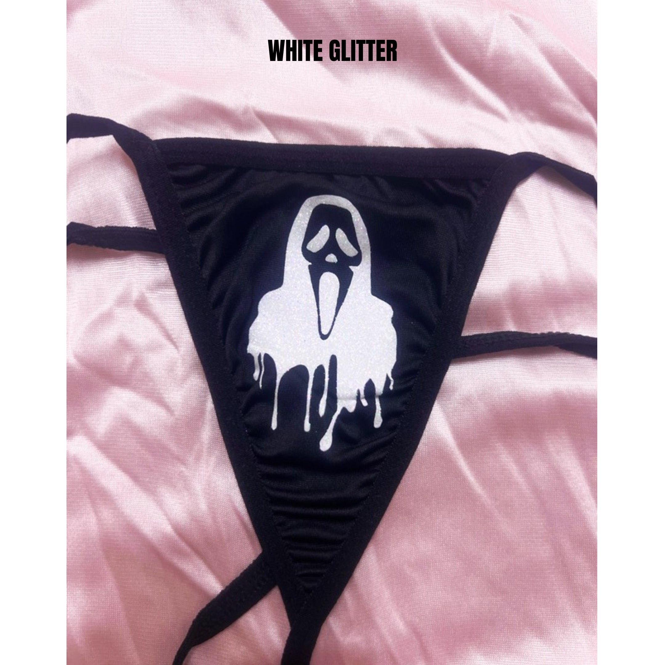Ghostface Scream Drip Thong / G-string Black - Etsy