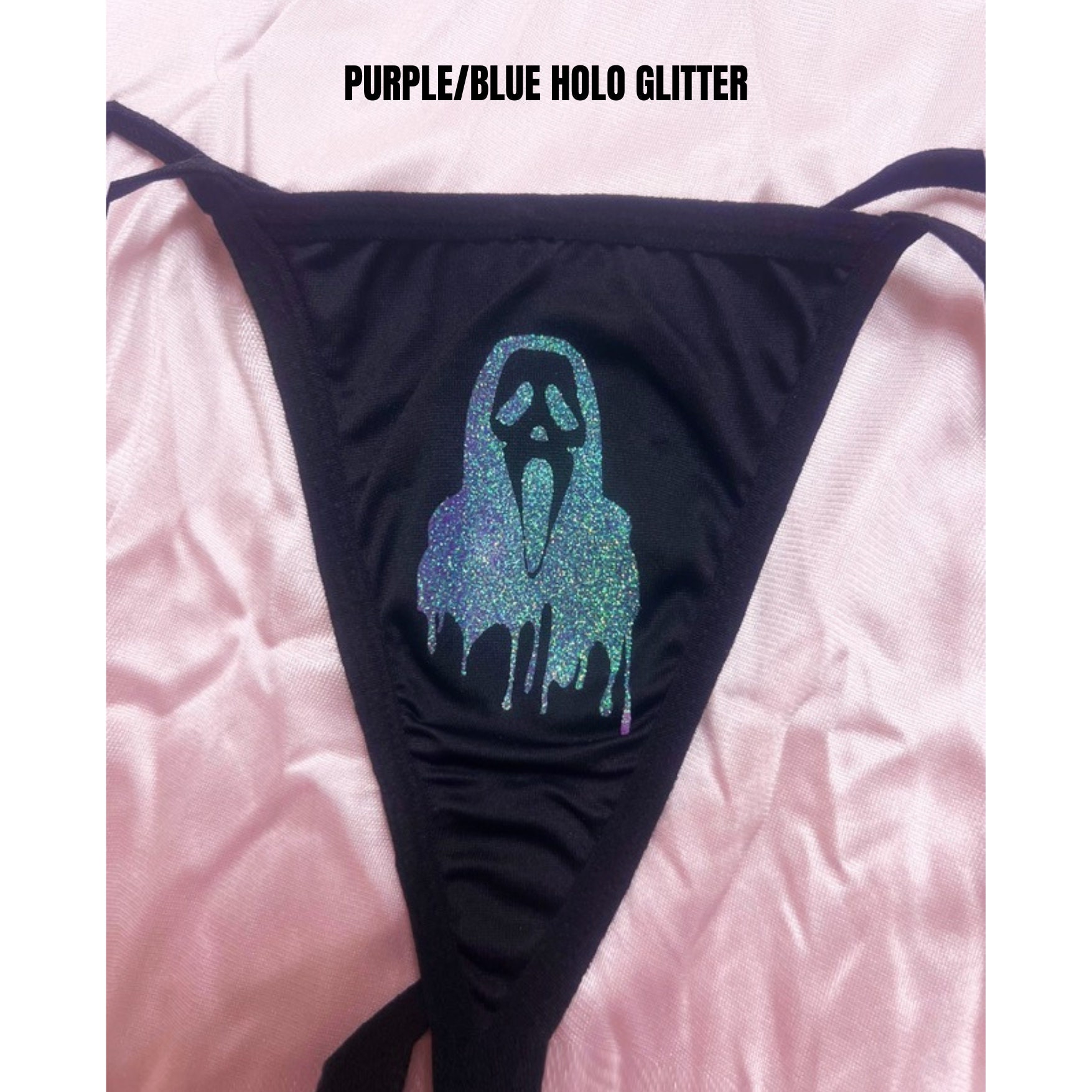 Ghostface Scream Drip Thong / G-string Black - Etsy