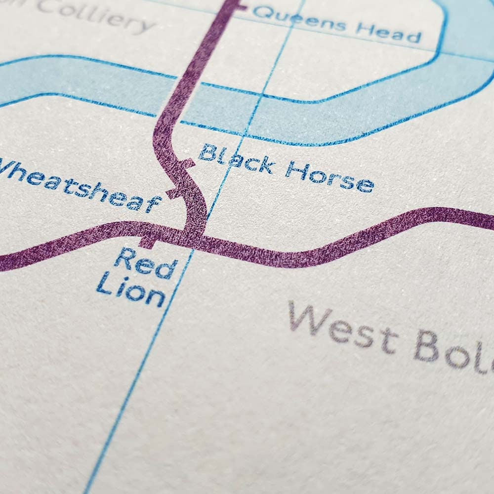 South Tyneside Orderaround A3 Pub Map Poster - Etsy