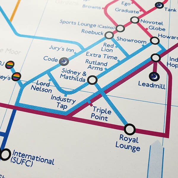 Sheffield City Orderaround A3 Pub Map Poster - Etsy