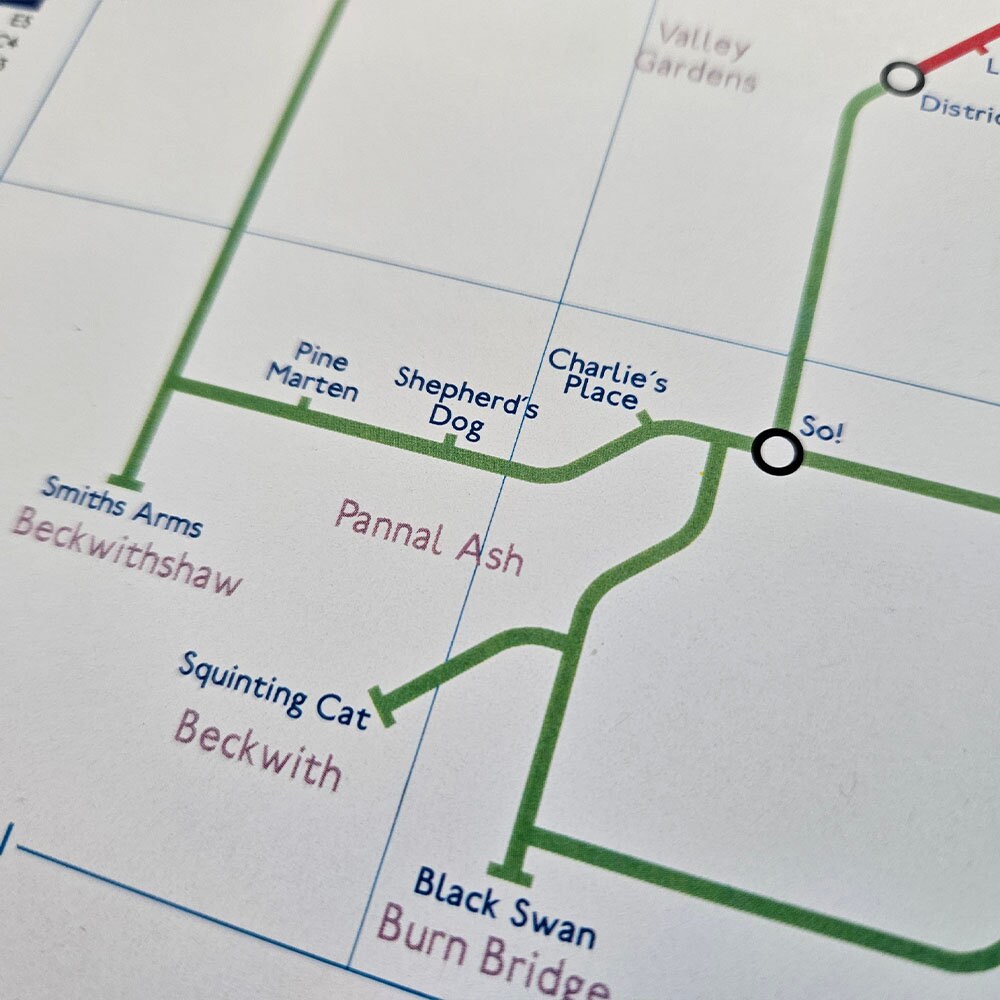 Harrogate Orderaround A3 Pub Map Poster - Etsy