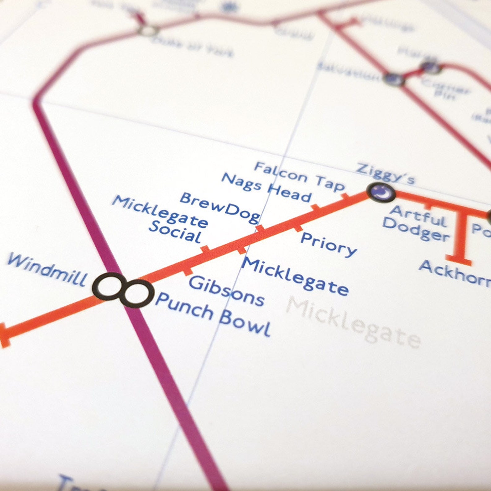 York City Orderaround A3 Pub Map Poster - Etsy