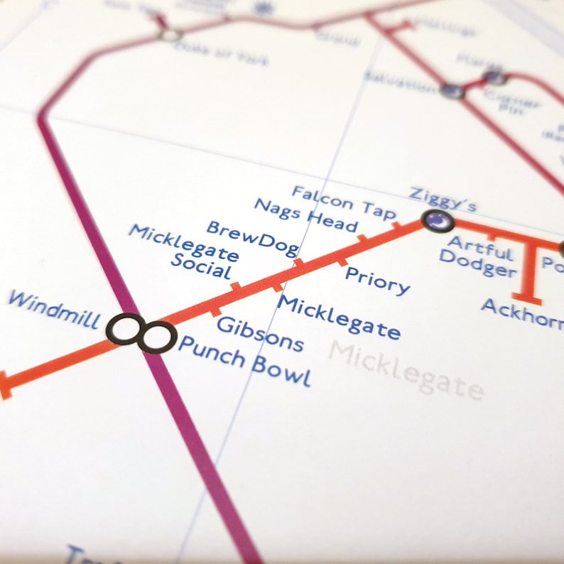 York City Orderaround A3 Pub Map Poster - Etsy